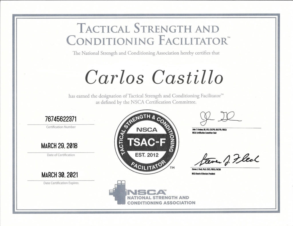 TSAC-F® TACTICAL STRENGTH AND CONDITIONING-FACILITATOR® - Trainer 360
